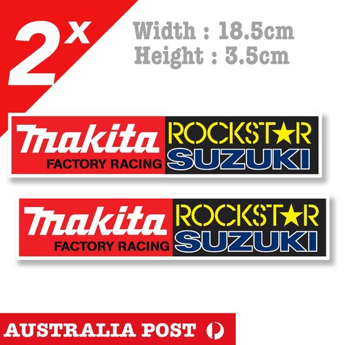 Makita SUZUKI ROCKSTAR Factory Racing Banner Logo banner Sticker | eBay ...
