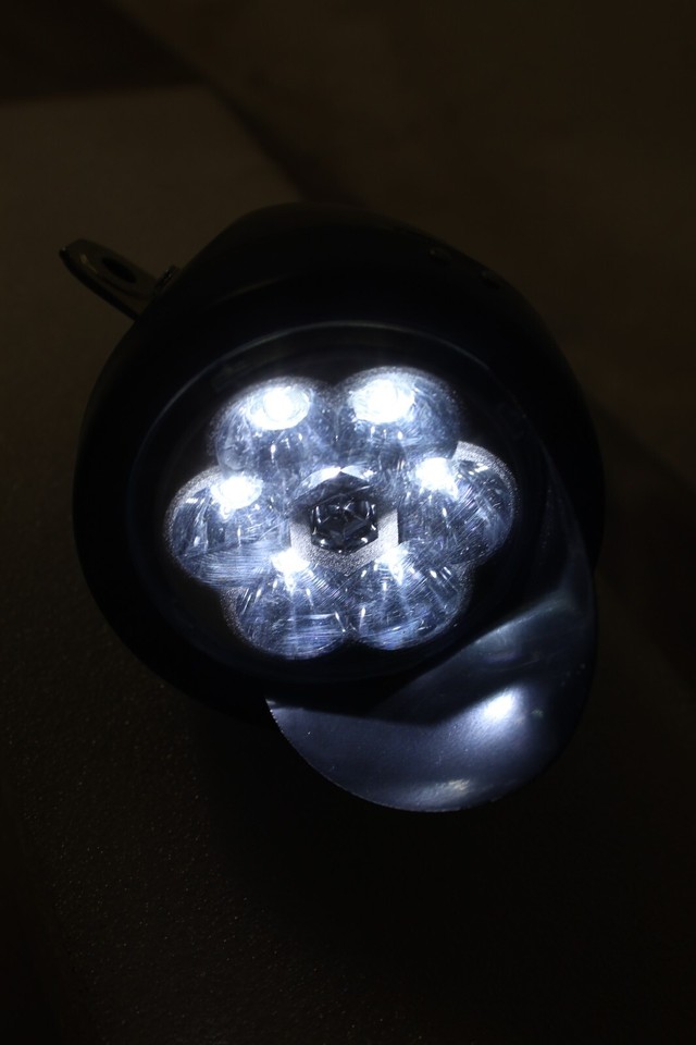 NEW 7 LED Water Resistant LOWRIDER Bicycle Bike Bullet Light with Visor ...