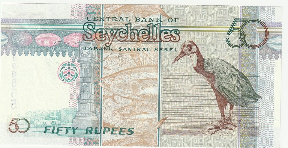 Seychelles 50 Rupees Banknote 1998 Choice Uncirculated Condition Pick ...