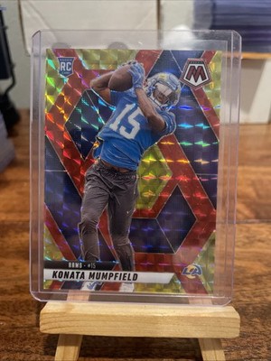 2025 Mosaic Football Konata Mumpfield Red And Yellow Prizm /89 Rookie ...