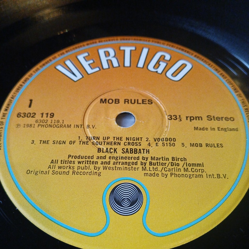 Black Sabbath Mob Rules (1981, Vertigo 6302 119) Vinyl Excellent. | eBay UK