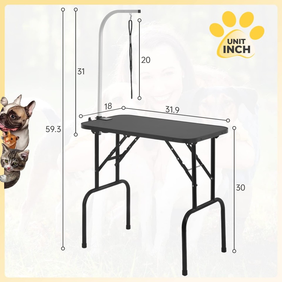 32/ 36in Pet Dog Grooming Table for Medium Small Dogs Cats Foldable ...