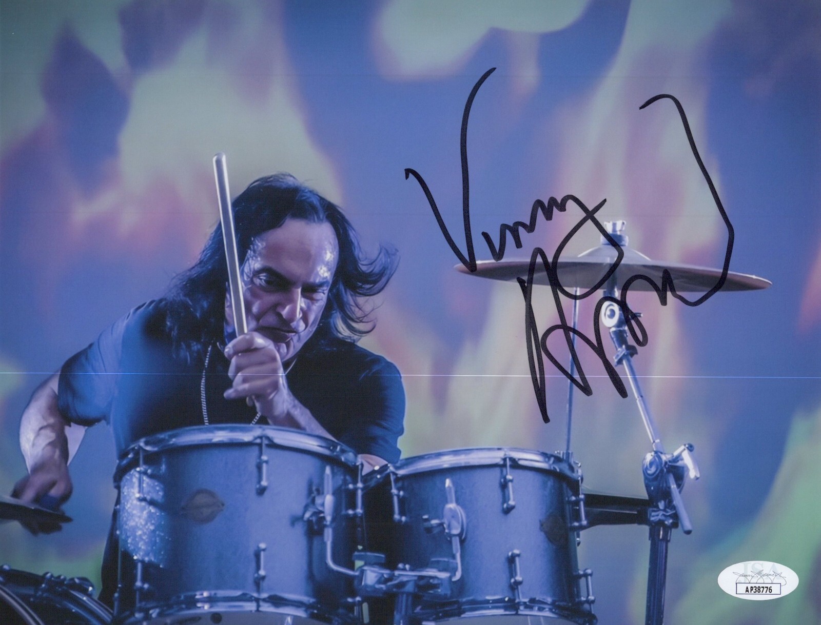 VINNY APPICE Hand Signed 8x10 Photo DIO BLACK SABBATH DRUMMER Autograph ...