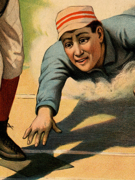 1897 Baseball Home Plate Slide Classic Vintage Sports Poster - 20x24 | eBay