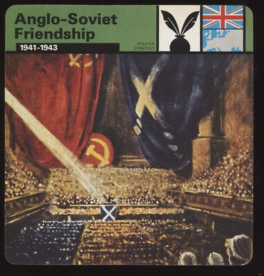 Anglo Soviet Friendship Edito Service Card Second World War II Politics ...