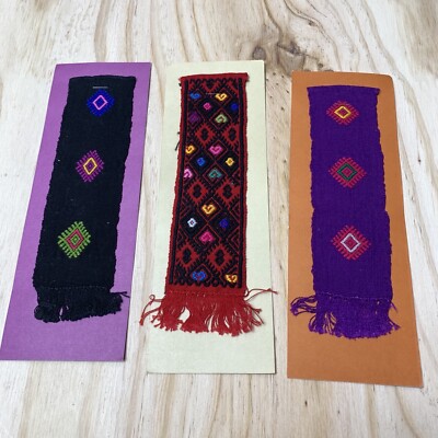 Lot of 3 Handmade Bookmark Mayan Indian Chiapas Artisan Book Mark | eBay