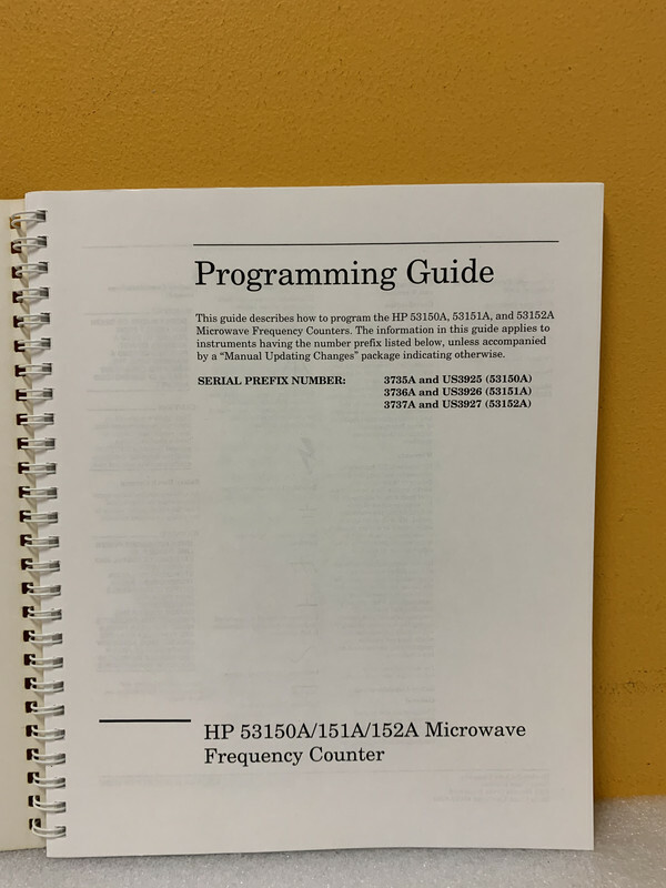 HP 53150A/151A/152A Microwave Frequency Counter Programming Guide | eBay