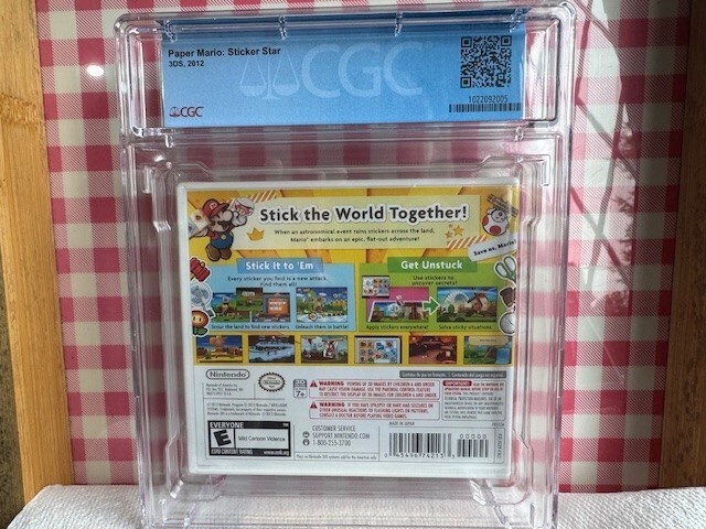 Nintendo 3DS Paper Mario Sticker Star graded CGC 9.6 A+ nearly perfect ...