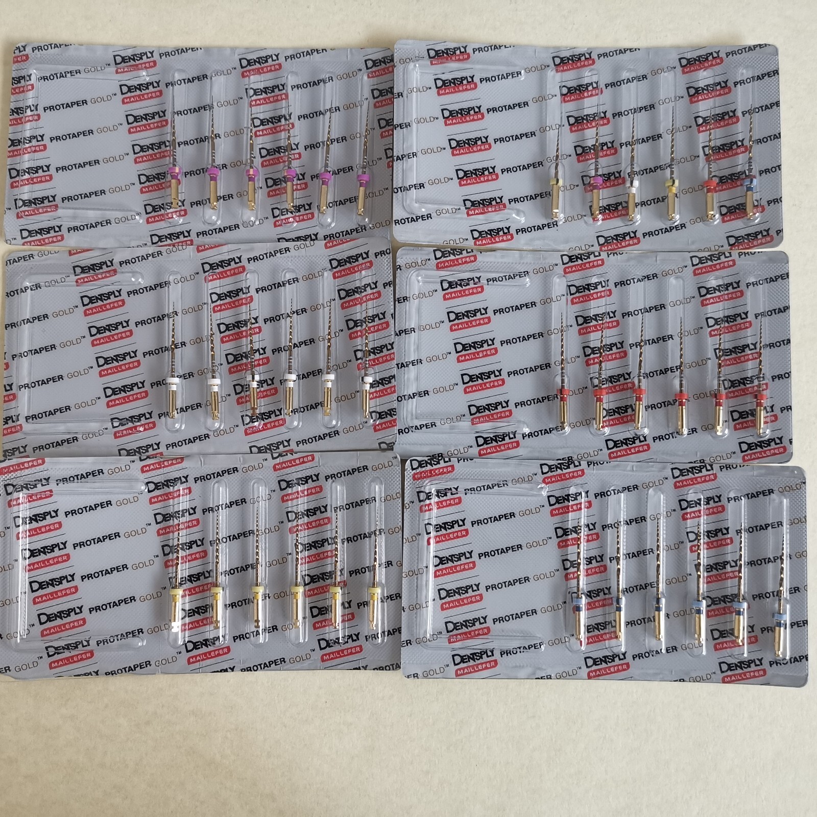 Dentsply ProTaper Gold Rotary Files F1,F2,F3,S1,S2,SX-F3 6 files packs ...