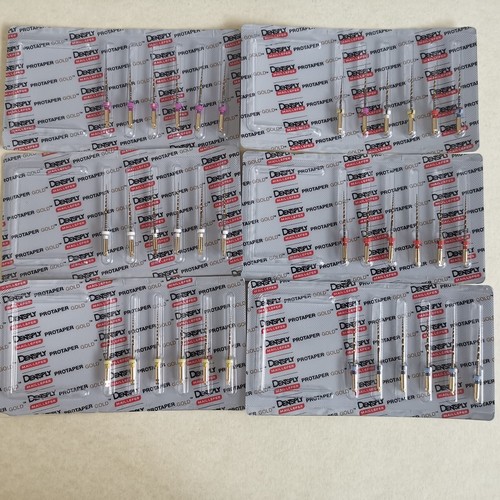 Dentsply ProTaper Gold Rotary Files F1,F2,F3,S1,S2,SX-F3 6 files packs ...
