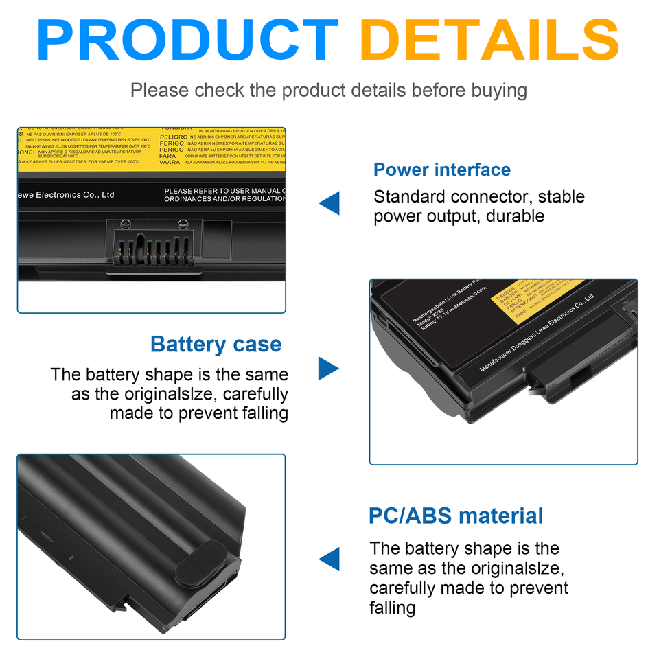 44++ 9 Cell 94Wh X230 X220 Battery For Lenovo ThinkPad X230i X220i | eBay