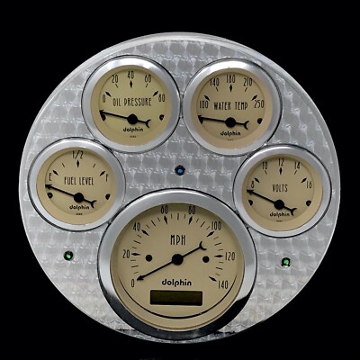 1949 1950 Chevy Car 5 Gauge Dash Panel Engine Turned Insert ...