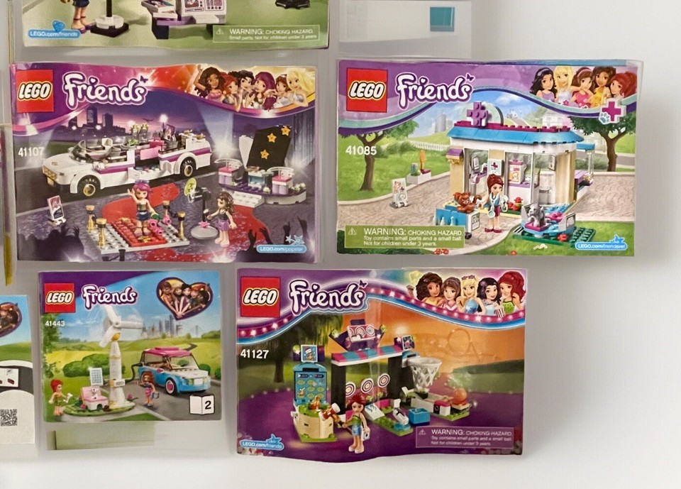 LEGO Friends: Lot of 13 Instruction Manual Booklets 41130, 41107, 41085 ...