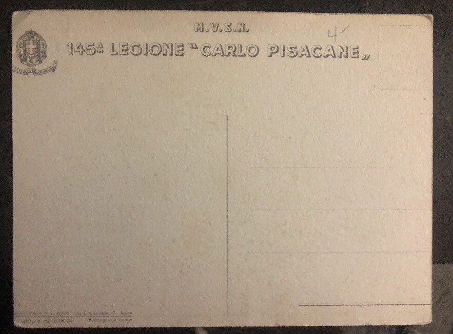 Mint Italy WW2 Postcard MVSN 145 Legion C Pisacane | eBay