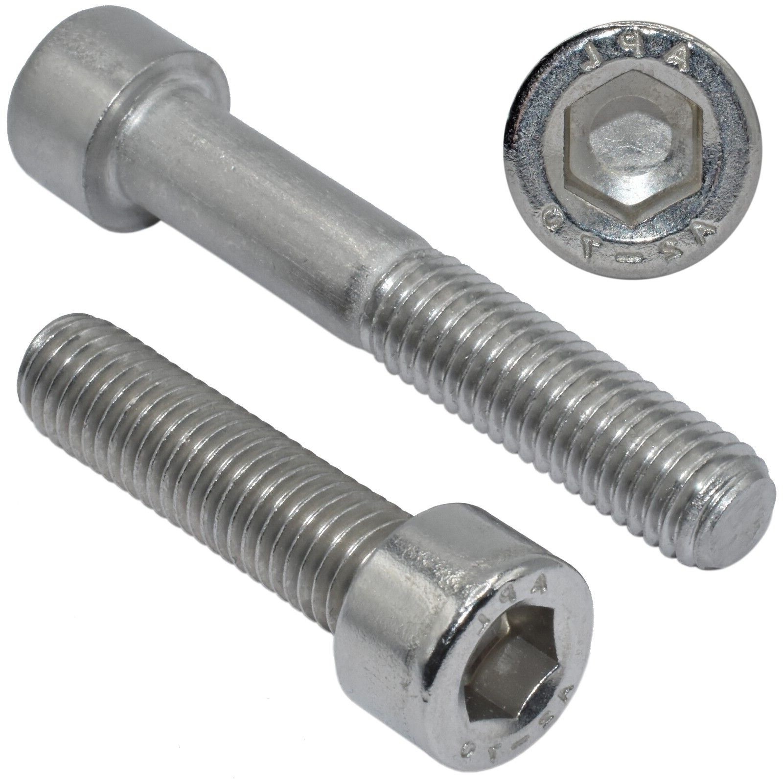 M2 M2.5 M3 Cap Head Screws With Nyloc Nuts and Washers A2 Stainless ...