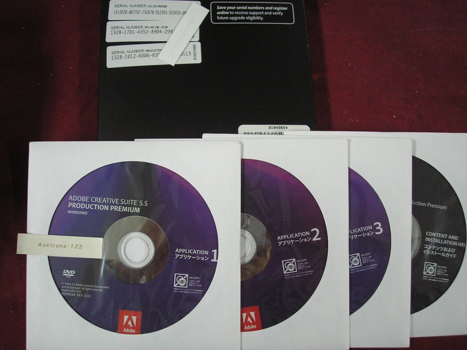 Adobe Creative Suite CS5.5 Production Premium Windows Full Retail DVDs ...