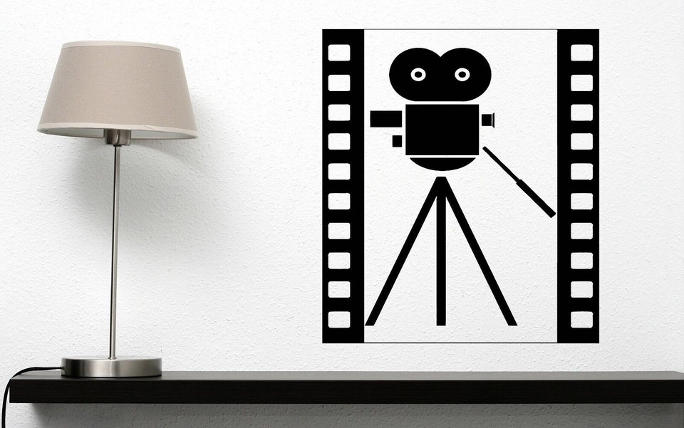Wall Vinyl Sticker Decal Abstract Vintage Film Camera Symbol Hollywood ...