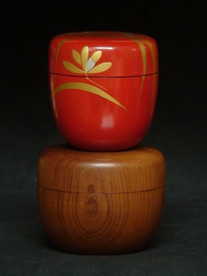 Tea Caddies - Red Lacquer Wooden Tea Caddy