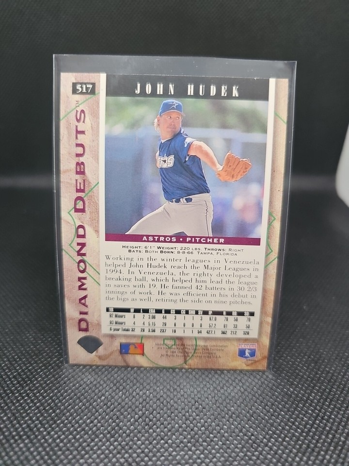 1994 Upper Deck #517 John Hudek Houston Astros Electric Diamond ...