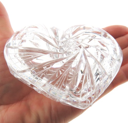 Cut Crystal Heart Trinket Box 3" | eBay