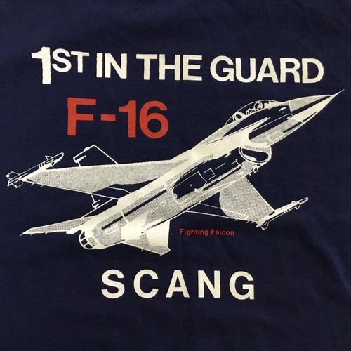 Vintage Mens Sz Large TShirt SCANG Swamp Fox F16 Fighting Falcon Double ...