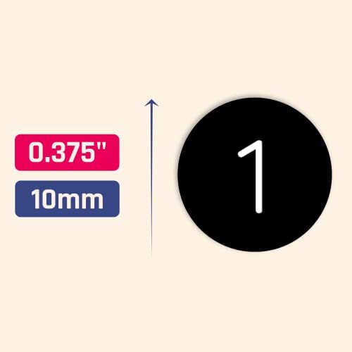 25 Sheets 1 to 100 Round Number Stickers - 0.4 Inch Self Adhesive ...