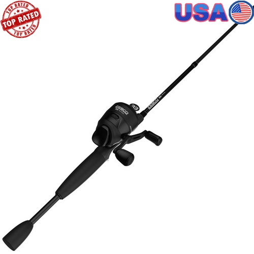 6 Ft Spincast Rod & Reel Combo Fishing Easy Use Graphite Medium Power ...