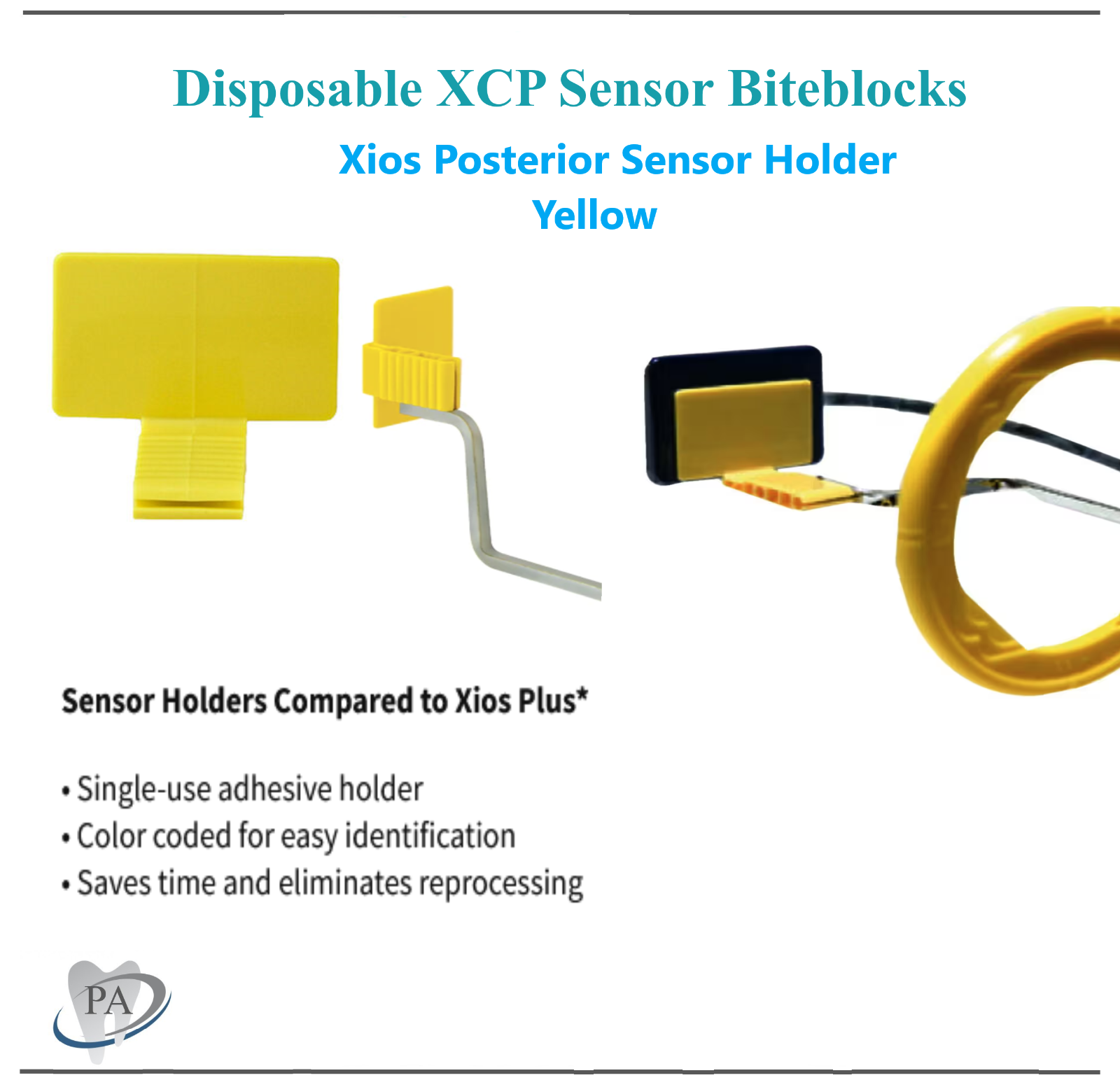 Dental X-Ray XCP Xios Plus Posterior Adhesive Sensor Holder Biteblocks ...