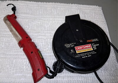Craftsman Work Light 25' Retractable Cord 83912 Commercial HEAVY DUTY works | eBay