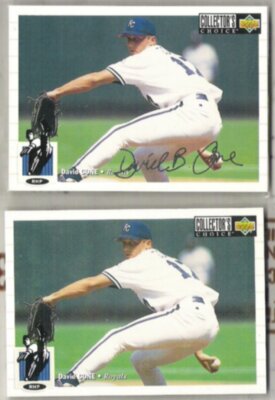 DAVID CONE 1994 UD CC Silver Signature Insert w/ sister. ROYALS | eBay