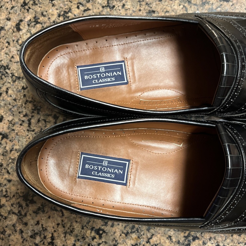 Bostonian Classic Men’s Leather Round Toe Loafer Shoes - Size 11.5M ...