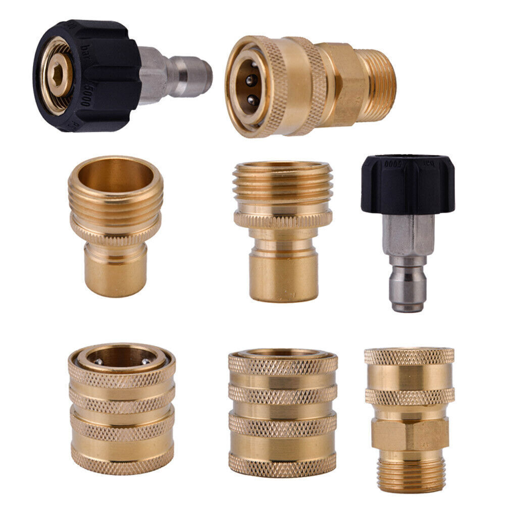 Pressure Washer Hose Adapter Set M22 to 3/8 Quick Connect For Power ...