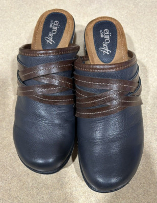 Euro Soft By Sofft Size 8 M Binda Blue Brown Comfort Clogs 3028107 ...