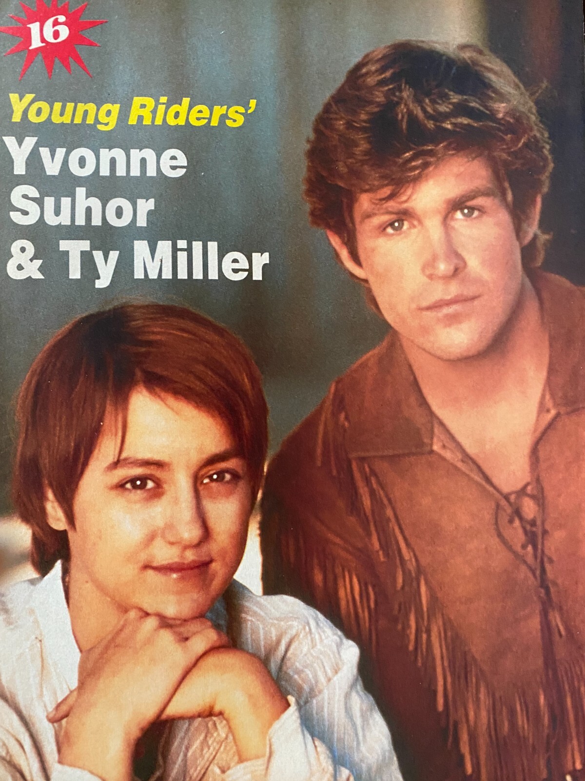 The Young Riders, Ty Miller, Yvonne Suhor,, Full Page Vintage Pinup, c ...