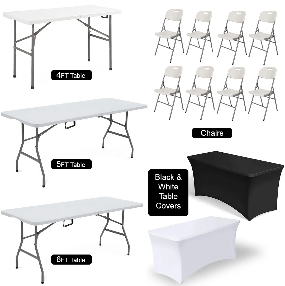 6ft Folding Tables With Chairs HI GEAR Richmond 6ft Folding Table