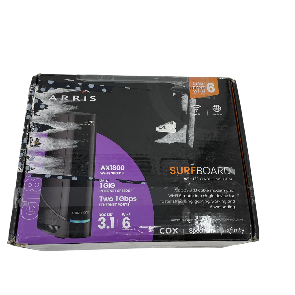 ARRIS (G18) Cable Modem Router Combo DOCSIS 3.1 Multi-Gigabit #U2358 ...