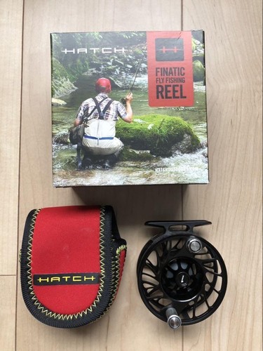 Hatch Finatic 1 Plus Fly Reel Black Aluminum Small Stream Trout Fishing ...