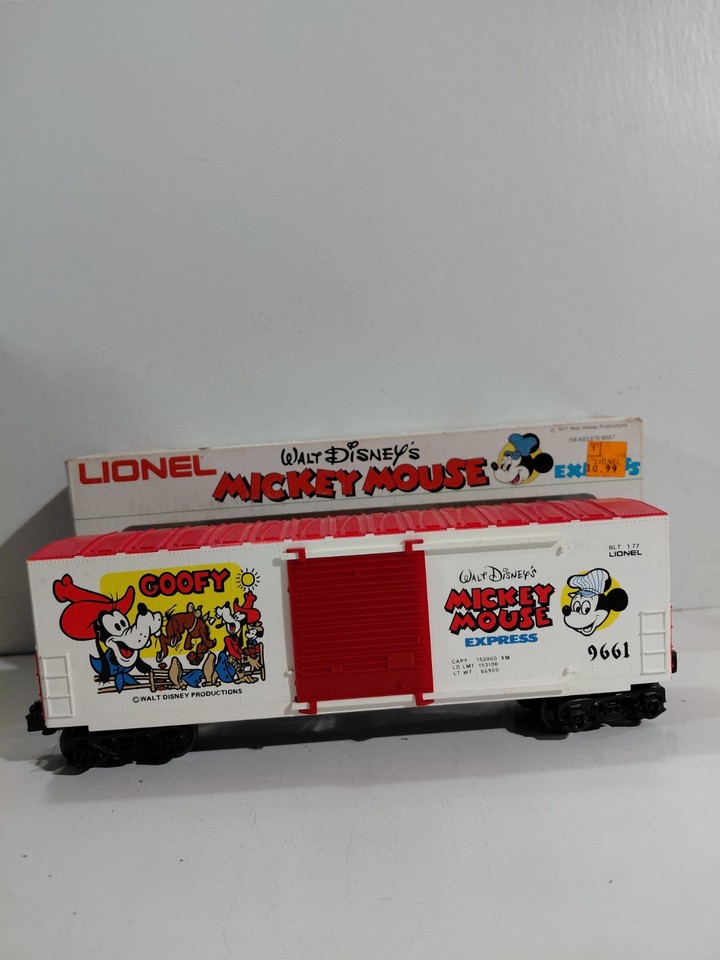 Lionel 6-9661 O Gauge Model Railroad Mickey Mouse Express Goofy Boxcar ...