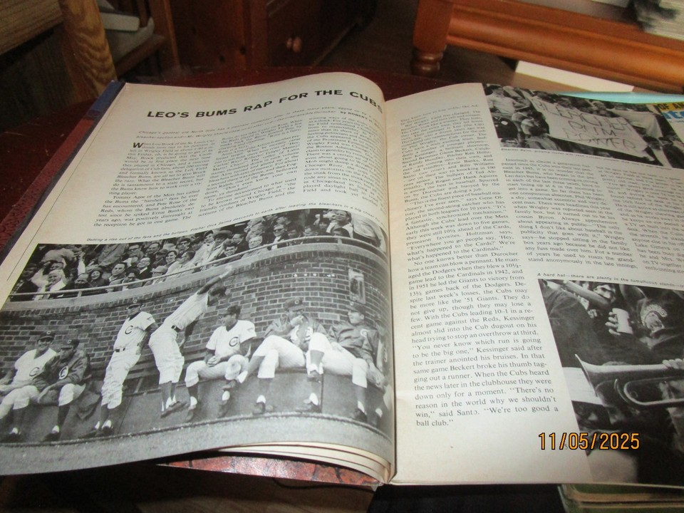 Sports Illustrated June 30 1969 Ron Santo Chicago Cubs Baseball Fair | eBay