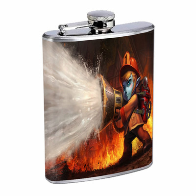 Firefighter D16 Flask 8oz Stainless Steel Hip Drinking Whiskey | eBay