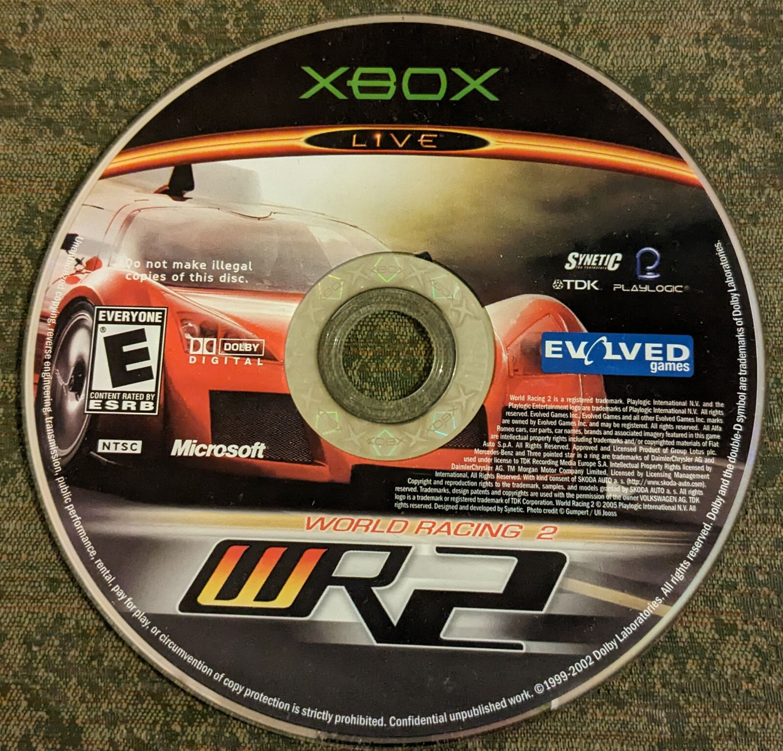 World Racing 2 WR2 - original Xbox game- original U.S Version - disc ...