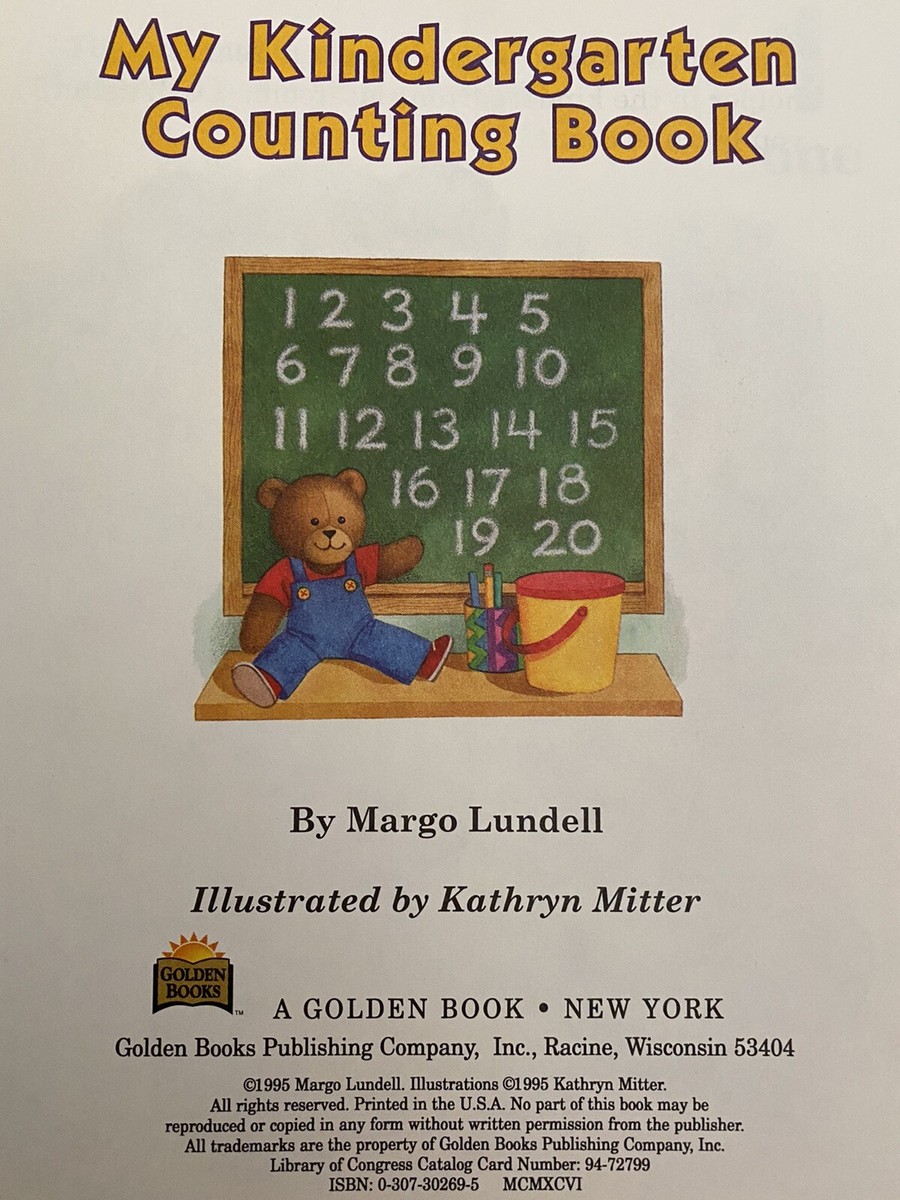 Counting Books For Kindergarten Red Letter / Blue Number Book Set