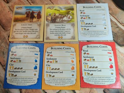 Catan Building Costs and Special Cards CN3071 5th Edition Replacement ...