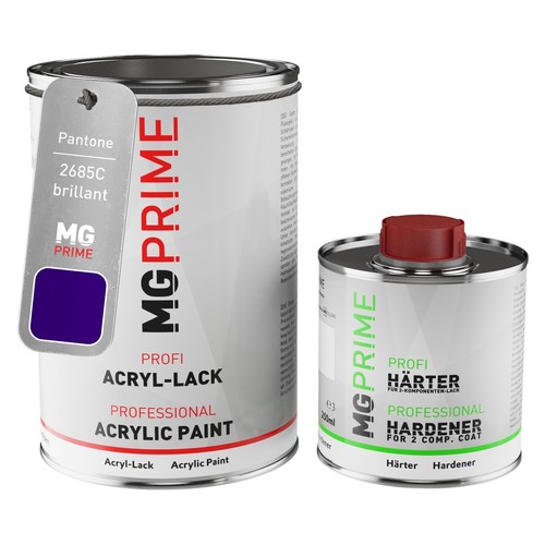 Pantone 2685C Violet brillant peinture acrylique 1,5L durcisseur y.c ...