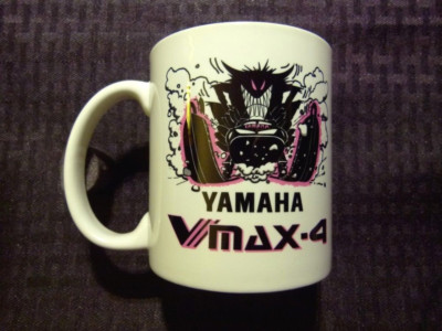Reproduction Vintage Snowmobile Yamaha VMAX-4 Monster Pink Logo Coffee ...