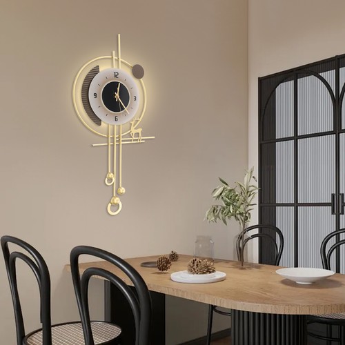 35*70cm Wall Clock, LED Lighting Wall Clock, Large Gold Decorative Wall ...