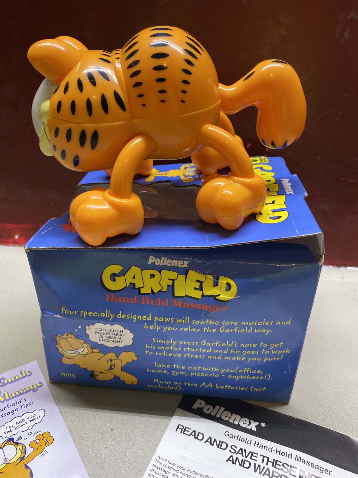 Pollenex Garfield Hand-Held Massager Vintage With Manual TESTED WORKS ...