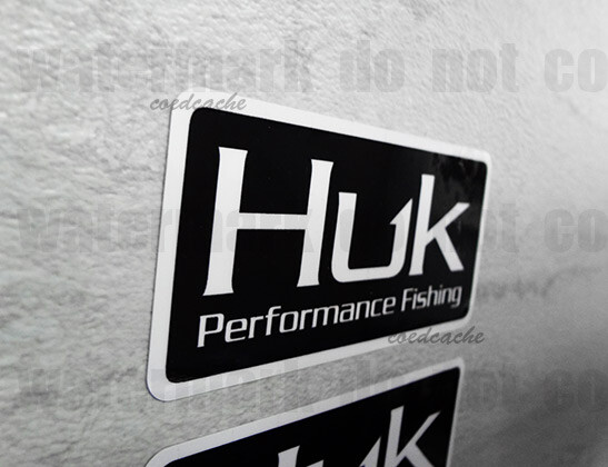 2x Huk Performance Black/White Stickers Decals Sponsor Fishing Boat ...