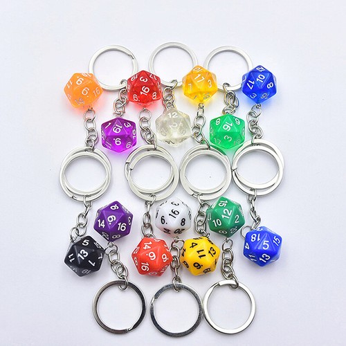New Cute Keychains Resin Colorful Dice Charms Keyrings Souvenir Gift | eBay