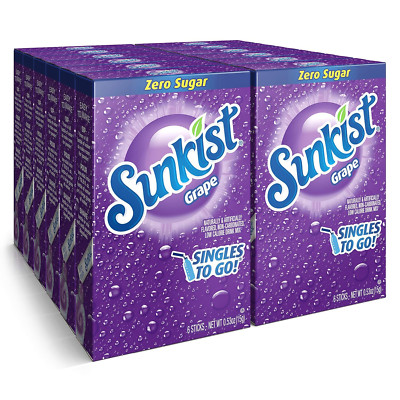 Grape Drink Mix Singles, 72 Servings, Sugar-Free, Non-Carbonated, 12 ...